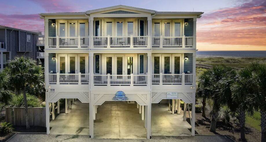 Oceanfront Mansion Vacation Rental Home In Holden Beach Nc